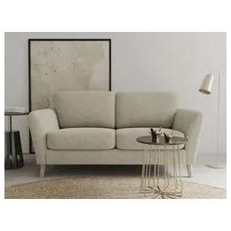 2-Sitzer Home Affaire "MARSEILLE Sofa 170 cm" Sofas Gr. B/H/T: 170cm x 88cm x 90cm, Webstoff fein, grau (warm grau) mit Massivholzbeinen aus Eiche, verschiedene Bezüge und Farbvarianten