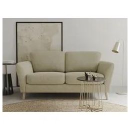 2-Sitzer Home Affaire "MARSEILLE Sofa 170 cm" Sofas Gr. B/H/T: 170cm x 88cm x 90cm, Flachgewebe, braun (latte) mit Massivholzbeinen aus Eiche, verschiedene Bezüge und Farbvarianten