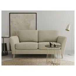 2-Sitzer Home Affaire "MARSEILLE Sofa 170 cm" Sofas Gr. B/H/T: 170cm x 88cm x 90cm, Flachgewebe, braun (cappuccino) mit Massivholzbeinen aus Eiche, verschiedene Bezüge und Farbvarianten