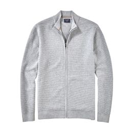 OLYMP Herren Strickjacke "OLYMP Strick Casual", grau, Gr. M, Obermaterial: 100% Baumwolle, Strickjacken