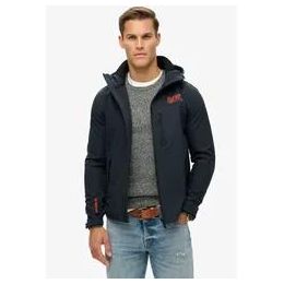 Outdoorjacke Superdry "HOODED SOFT SHELL TREKKER JKT" Gr. XL, blau (eclipse navy) Herren Jacken