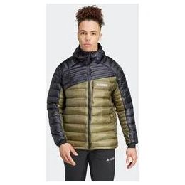 Outdoorjacke Adidas TERREX "XPR DOWN JKT" Gr. L, grün (olive strata, schwarz) Herren Jacken