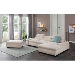 Ecksofa Home Affaire, B:286cm H:73cm T:174cm, beige, 90% Polyester, 10% Polyamid;Luxus-Microfaser ALTARA NUBUCK (100% Polyester);Luxus-Microfaser