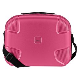 Beautycase IMPACKT "IP1", Gr. B/H/T: 40cm x 30cm x 19cm, pink (flora pink), Polypropylen, unifarben, Taschen, Kulturbeutel Hartschale Trolley-Aufsteck-System Tragegurt Laptopfach