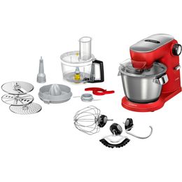 Bosch Küchenmaschine "Serie 8 MUM9A66R00, Gratis Set VeggieLove Plus MUZ9VLP1", B:22cm H:31,7cm T:39,5cm, rot, Küchenmaschinen,