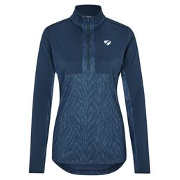 Ziener Damen Sweater "JAPRA", blau, Gr. 38, Obermaterial: 1. 88% Polyester (recycelt), 12% Elasthan, 2. 94% Polyester, 6% Elasthan;, Sweatshirts