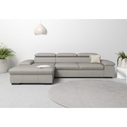 Ecksofa Home Affaire, B:286cm H:73cm T:174cm, grau, Luxus-Microfaser Lederoptik (100% Polyester);Luxus-Microfaser ALTARA NUBUCK (100%