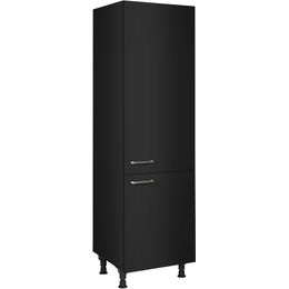 Kühlmodul Nobilia, B:60cm H:216,6cm T:58,3cm, schwarz, Schränke, ""Touch", für ein Kühl- und Gefrierschrank, Ausrichtung wählbar", vormontiert,