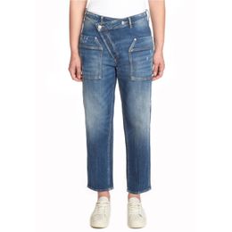 Damen 7/8-Hose "COSY", blau, Gr. 26, Le Temps Des Cerises, 98% Baumwolle, 2% Elasthan, Hosen, mit 7/8-L&auml;nge