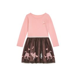DANAMADE M&auml;dchen T&uuml;llkleid "DANAMADE Dress DHAILEY", rosa, Gr. 116, Oberteil: 95% Baumwolle 5% Elasthan / Rock: 100% Polyester / Futter: 100%