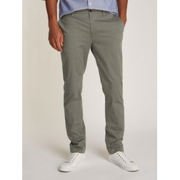 Tommy Hilfiger Herren Chinohose "DENTON PRINTED STRUCTURE CHINO", grau, Gr. 38, unifarben, Web, Obermaterial: 96% Baumwolle, 4% Elasthan, Hosen, mit