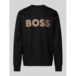 BOSS Sweatshirt mit Label-Stitching Modell 'Sharpe'