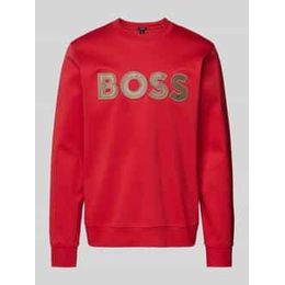 BOSS Sweatshirt mit Label-Stitching Modell 'Sharpe'