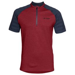Vaude Herren Tamaro III T-Shirt - Fahrradtrikot kurzarm - carmine / blue