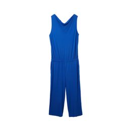 Tom Tailor Damen Jersey Overall, blau, Uni, Gr. 36