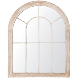 Beliani - Wandspiegel Beige 69 x 89 cm Fensteroptik Elegant Romantisch