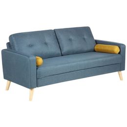 Sofa 3-Sitzer - Stoff - Blau - TATUM