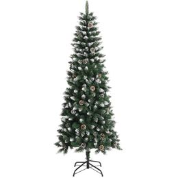 Künstlicher Weihnachtsbaum mit Ständer Grün 210 cm pvc vidaXL