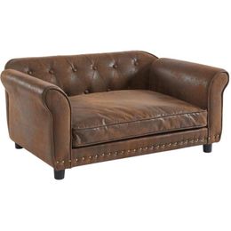 Tiersofa - 94 x 65 cm - Kunstleder - Braun - galiama