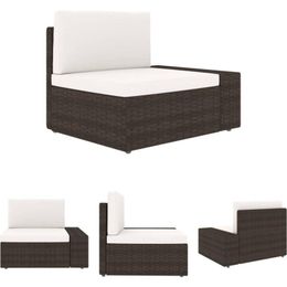 Modulares Sofa-Eckteil mit Armlehne (links) Poly Rattan Braun - Gartensofaelemente - Braun - The Living Store