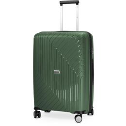 Hartschalen-Trolley Hauptstadtkoffer "TXL, 66 cm" Gr. B/H/T: 46cm x 66cm x 26cm 76 l, grün (dunkelgrün) Koffer Hartschalen-Koffer mittel groß Reisegepäck TSA Schloss