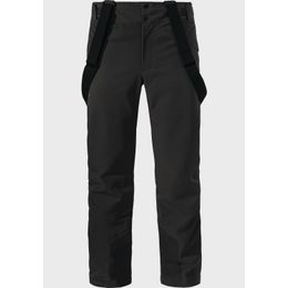 Schöffel Latzhose SCHÖFFEL "Ski Pants Style Mountet MNS" Gr. 48, Normalgrößen, schwarz (9990, schwarz), Herren, Oberstoff : Aussenseite: 85% Nylon 15% Elasthan (Membran: Polyurethan) Futter : 84% Nylon 16% Elasthan Wattierung : 100% Polyester, Hosen