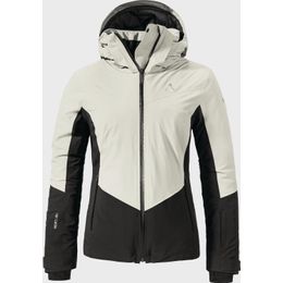 Schöffel Outdoorjacke SCHÖFFEL "Ski Jacket Style Safuna WMS", Damen, Gr. 38, beige (9040, natur), Oberstoff : 88% Nylon 12% Elasthan Futter : 100% Polyester Futter Mittleres Rückenteil: 84% Nylon 16% Elasthan Wattierung : 100% Polyester, sportlich, regular fit, hoch geschlossener Ausschnitt, Langarm, Jacken