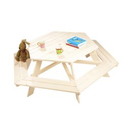 Kindersitzgruppe Pinolino "Nicki, 6-eckig" Sitzmöbel-Sets beige (natur) Kinder Made in Europe