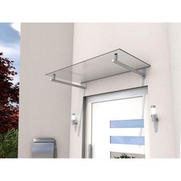 Gutta Edelstahlvordach 'HD 140' klar 140 x 80 x 19,5 cm