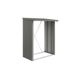 BioHort Brennholzlager 'WoodStock 150' quarzgrau metallic 157 x 102 x 199 cm