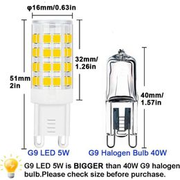 10 Stück LED-Fluter, G9-LED-Leuchtmittel, 5 w, warmweiß, kaltweiß, energiesparende LED-Leuchtmittel, Halogen-Ersatzbirne, ac 220 v, nicht dimmbar