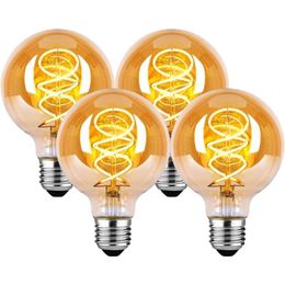 W Edison Vintage G80 LED-Lampen, Warmweiß 2200 k E27, entspricht 48 w Glühlampe, Retro-Glühlampe, Retro-Antik-Dekorationslampe, nicht dimmbar,