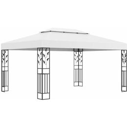 vidaXL - Pavillon mit Doppeldach 3x4 m Weiß