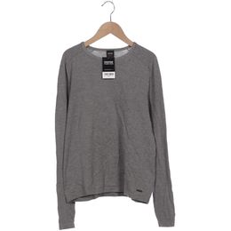 BOSS Orange Herren Pullover, grau, Gr. 46