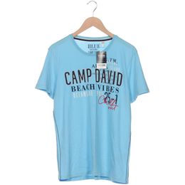 CAMP DAVID Herren T-Shirt, blau, Gr. 48