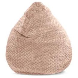 Sitzsack MAGMA HEIMTEX "BeanBag MINK XXL", beige (natur), B:130cm, Bezug: 60% Polyacryl, 40% Polyester, Sitzsäcke