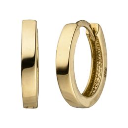 Paar Creolen Jobo Ohrringe Gr. Gelbgold 585, gelb (gelbgold 585) Damen 585 Gold 12,5 mm