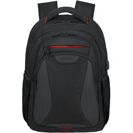 Laptoprucksack American Tourister "AT WORK" Gr. B/H/T: 33cm x 45cm x 21,5cm, schwarz (bass schwarz) Herren Rucksäcke Freizeitrucksack Schulrucksack USB-Schleuse 15,6-Zoll Laptopfach