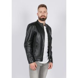 Lederjacke Freaky Nation "Easy Jim-FN", Herren, Gr. M(46), schwarz, Oberstoff: 100% Leder. Futter: 100% Baumwolle, normal, Jacken