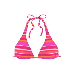 s.Oliver Bikinitop Damen Gr&ouml;&szlig;e 65 lila / hellorange / pink / wei&szlig;