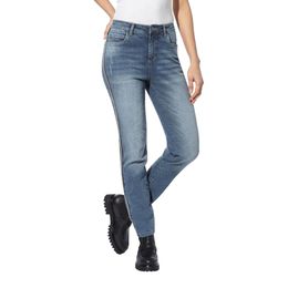 Heine Jeans Damen Gr&ouml;&szlig;e 25/26 blue denim / schwarz / silber