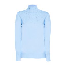 Influencer Pullover Damen Gr&ouml;&szlig;e S pastellblau