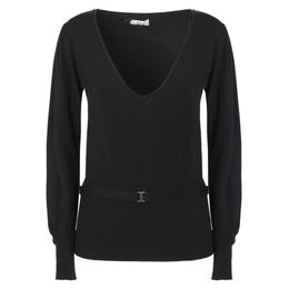 Influencer Pullover Damen Gr&ouml;&szlig;e L schwarz