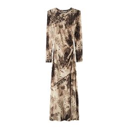 Bershka Kleid Damen Gr&ouml;&szlig;e 38 sand / dunkelbraun Winterkleid