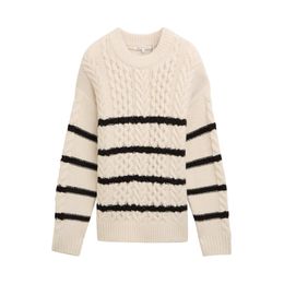 Tom Tailor Denim Pullover Damen Gr&ouml;&szlig;e XXL creme / schwarz