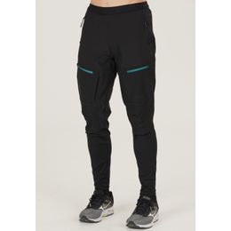 Stoffhose Endurance "Sparken" Gr. XXL, US-Größen, schwarz (schwarz, grün), Herren, 100% Nylon, unifarben, Hosen, mit komfortablem Dehnbund