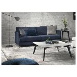 2,5-Sitzer furninova "Harmony Day, sehr bequem und modern durch die schmalen Armteilen" Sofas Gr. H: 78cm, Velours, blau (petrol) im skandinavischen Design