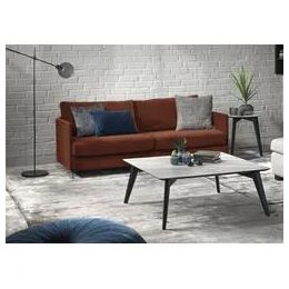 2,5-Sitzer furninova "Harmony Day, sehr bequem und modern durch die schmalen Armteilen" Sofas Gr. H: 78cm, Velours, braun (bronze) im skandinavischen Design