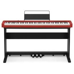 Digitalpiano Casio "CDP-S160RD", rot (rot, schwarz), Tasteninstrumente, B/H: 132cm x 75cm, mit Stativ und Pedaleinheit, B:132cm H:75cm