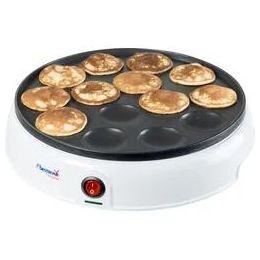 Bestron Poffertjes-Maker "APFM700W Sweet Dreams" Crepesmaker im Retro Design, Mini Pfannkuchen Automat, mit Antihaftbeschichtung weiß